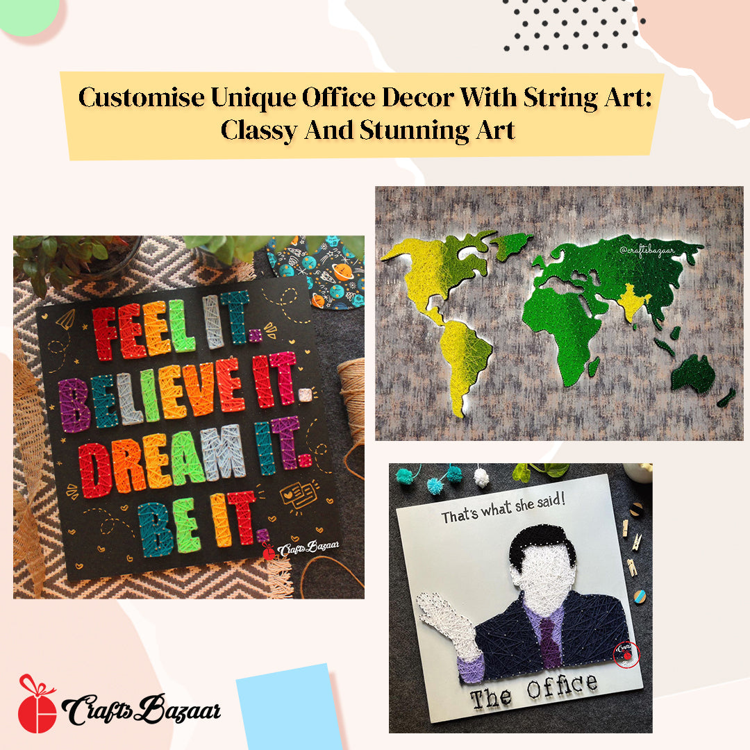 Customise Unique Office Wall Decor With String Art: Classy And Stunning ...