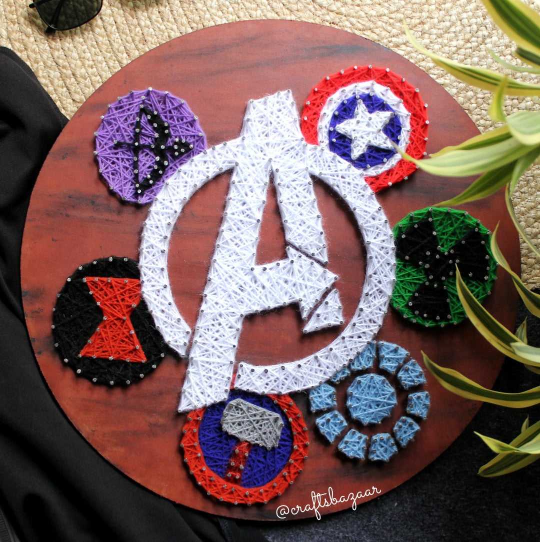 Avengers String Art: Buy Unique Wall Decor & Craft Kit – Craftsbazaar