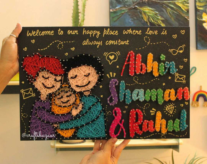 Family String Art - Creative and Fun Craft for Families – Craftsbazaar