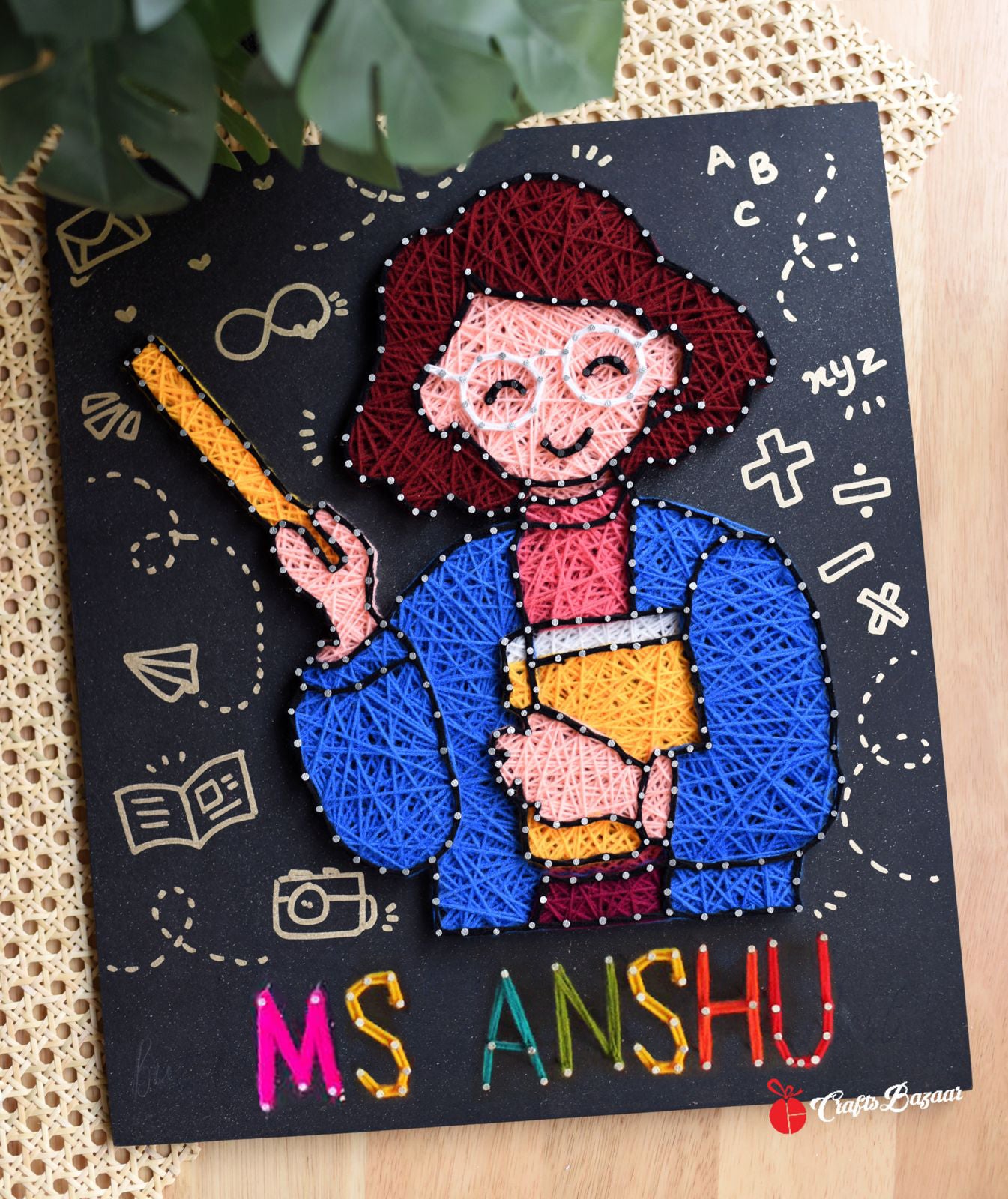 My Favorite Teacher String Art - Unique Classroom Decor – Craftsbazaar