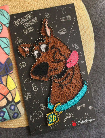 Scooby-Doo Cartoon String Art | Gift For kids | Room Décor – Craftsbazaar
