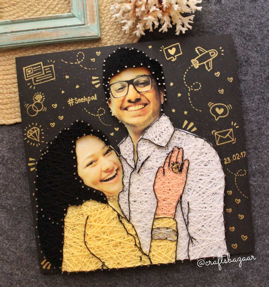 Personalised String Art Portrait | Gift For Your Loveone – Craftsbazaar