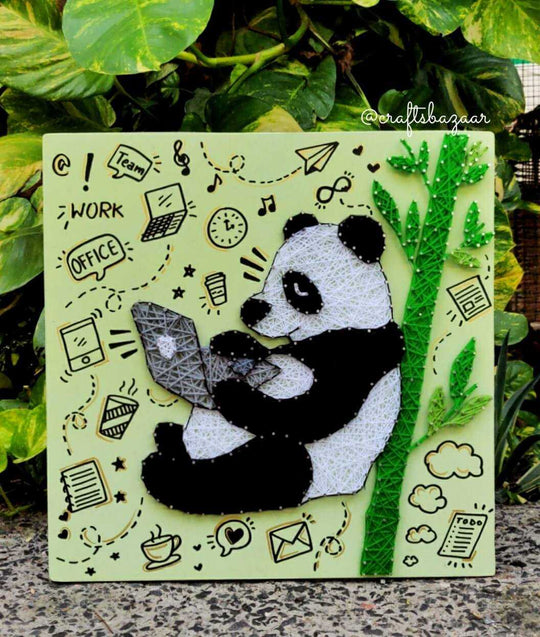 Tech Panda String Art - Handcrafted Wall Decor & DIY Kit – Craftsbazaar