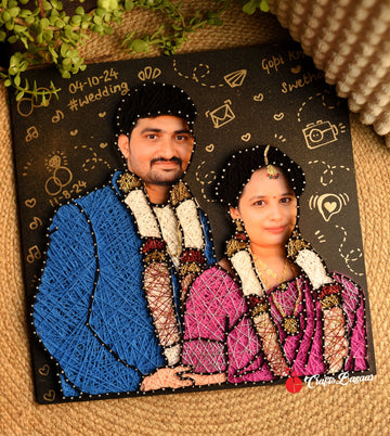 Personalised String Art Portrait | Gift For Your Loveone – Craftsbazaar